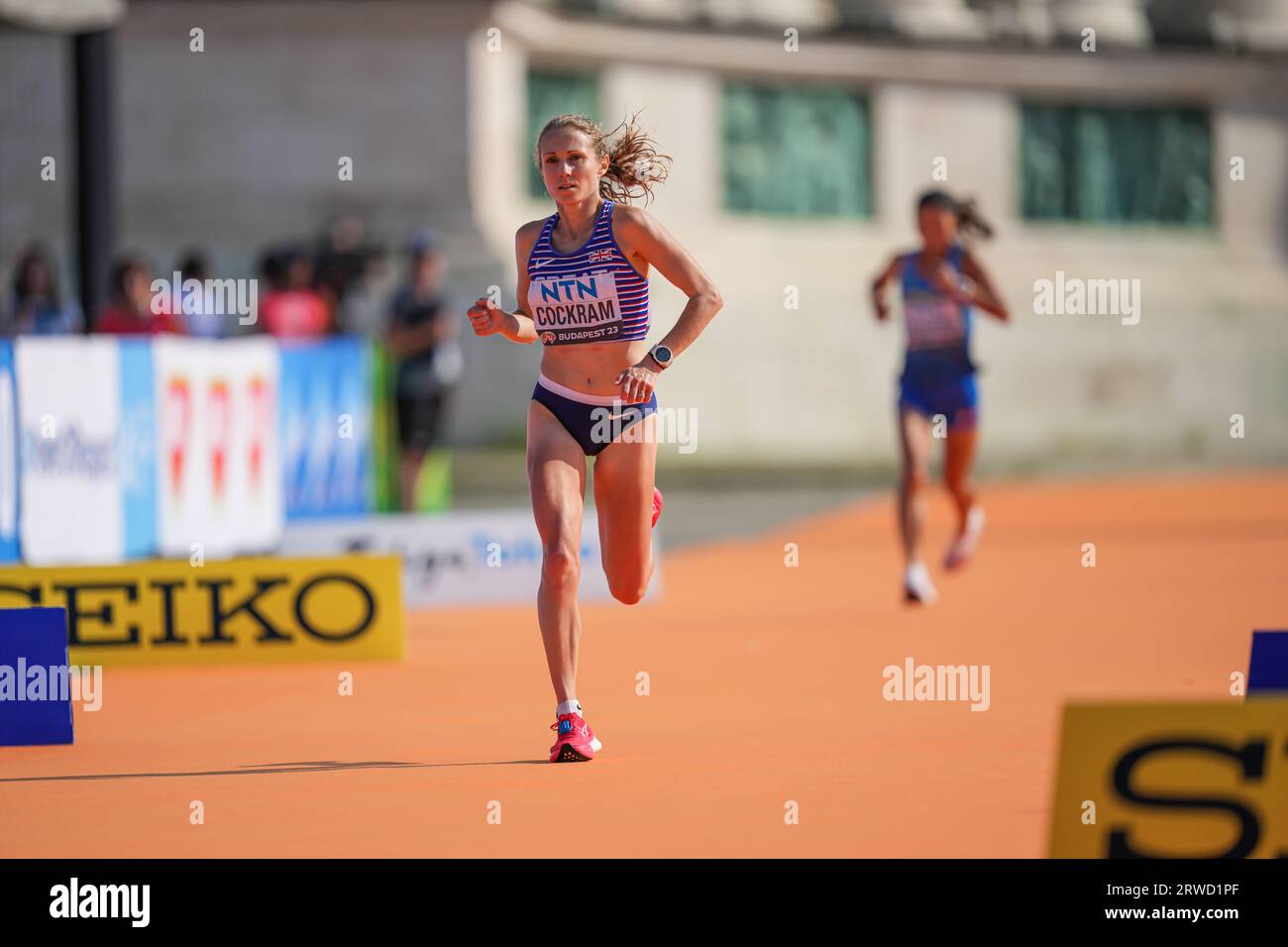 Natasha Cockram participating in the marathon at the World Athletics ...