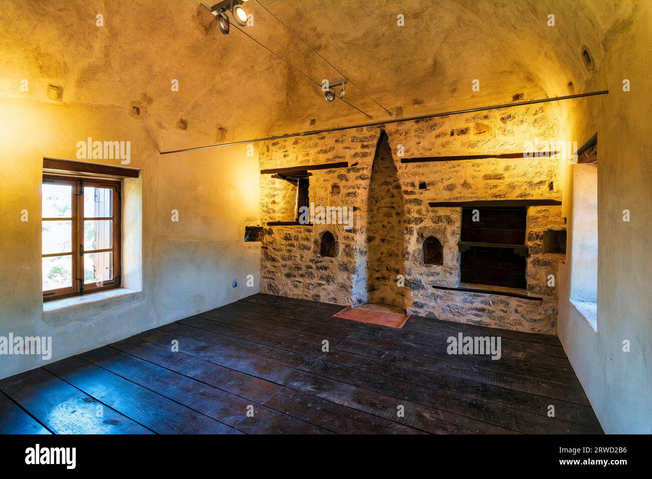 Inside the monastery complex of Andromonastiro in Peloponnese, Greece ...