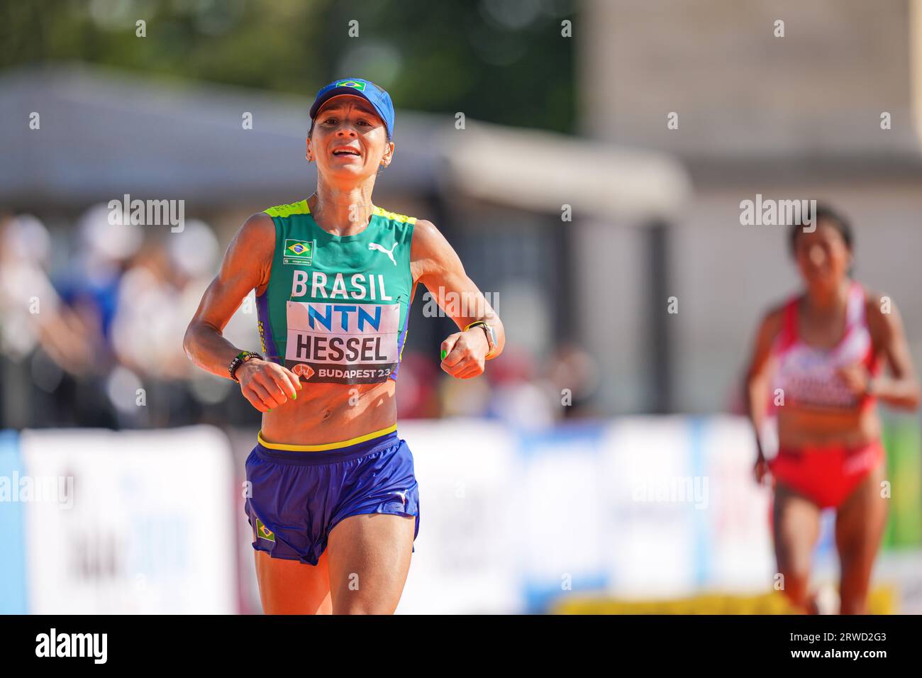 Andreia Hessel participating in the marathon at the World Athletics ...