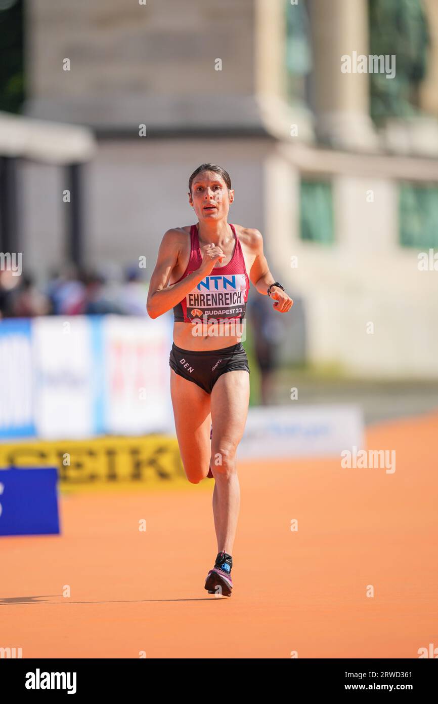 Karen Ehrenreich participating in the marathon at the World Athletics ...