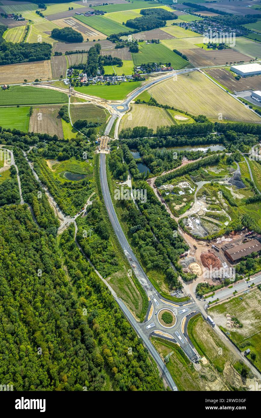 Aerial view, uftbild, Osttangente Bergamtsstraße with new traffic ...