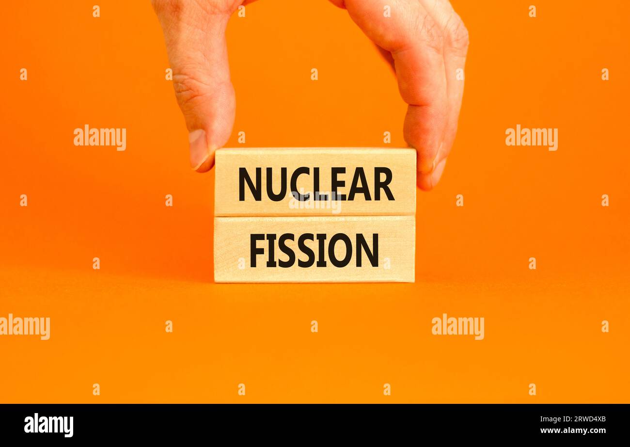 Nuclear fission symbol. Concept words Nuclear fission on beautiful ...