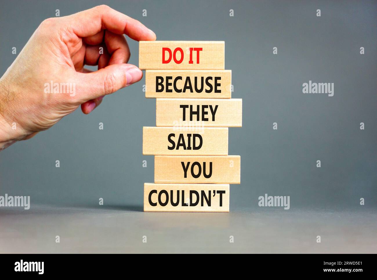 You can do it symbol. Concept words Do it because they said you could ...