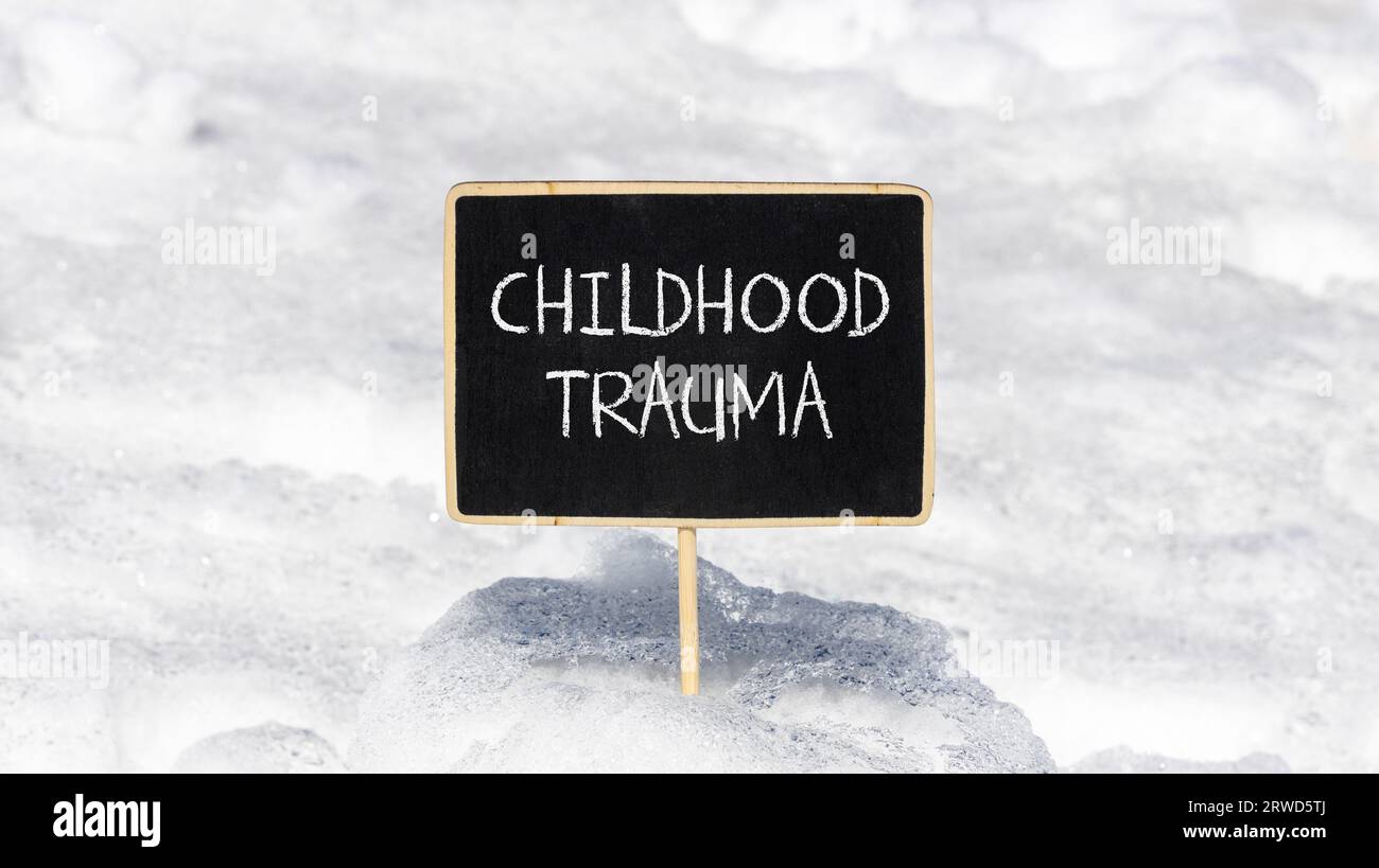 Childhood trauma symbol. Concept words Childhood trauma on beautiful ...