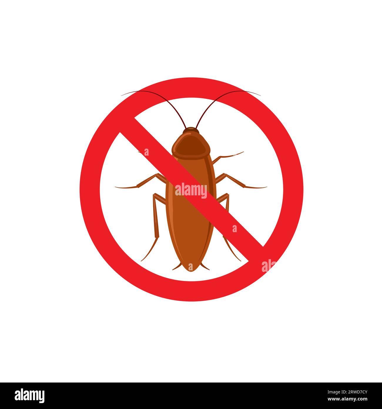 Cockroach anti bug insect vector sign. Fumigation cockroach control ...