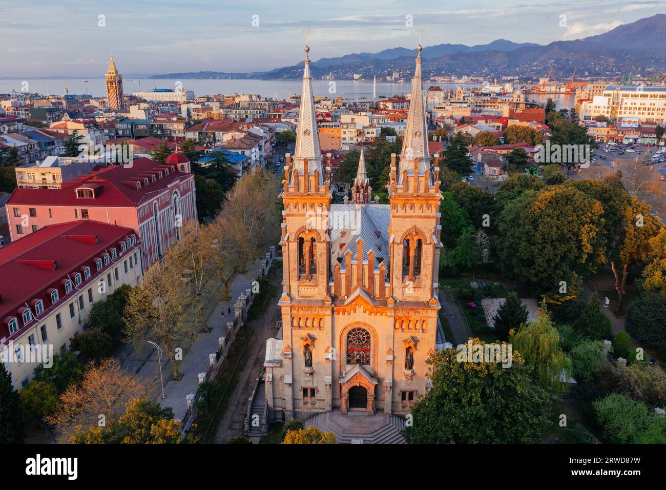 Batumi Cathedral of the Mother of God, drone aerial view Stock Photo ...
