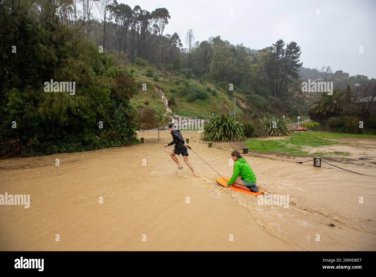Picture by Tim Cuff - 18 August 2022 - Floods in Nelson Day 2 Stock ...