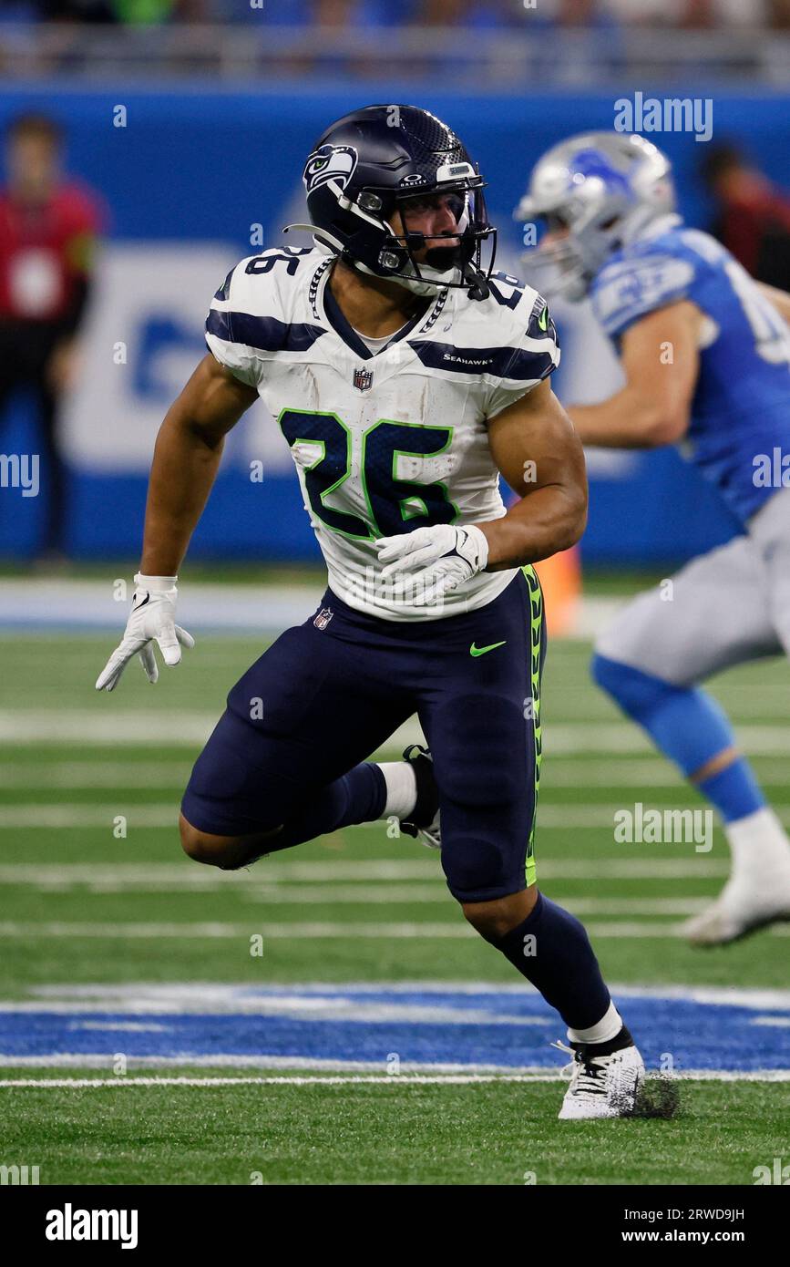 Seattle Seahawks running back Zach Charbonnet (26) during the second ...