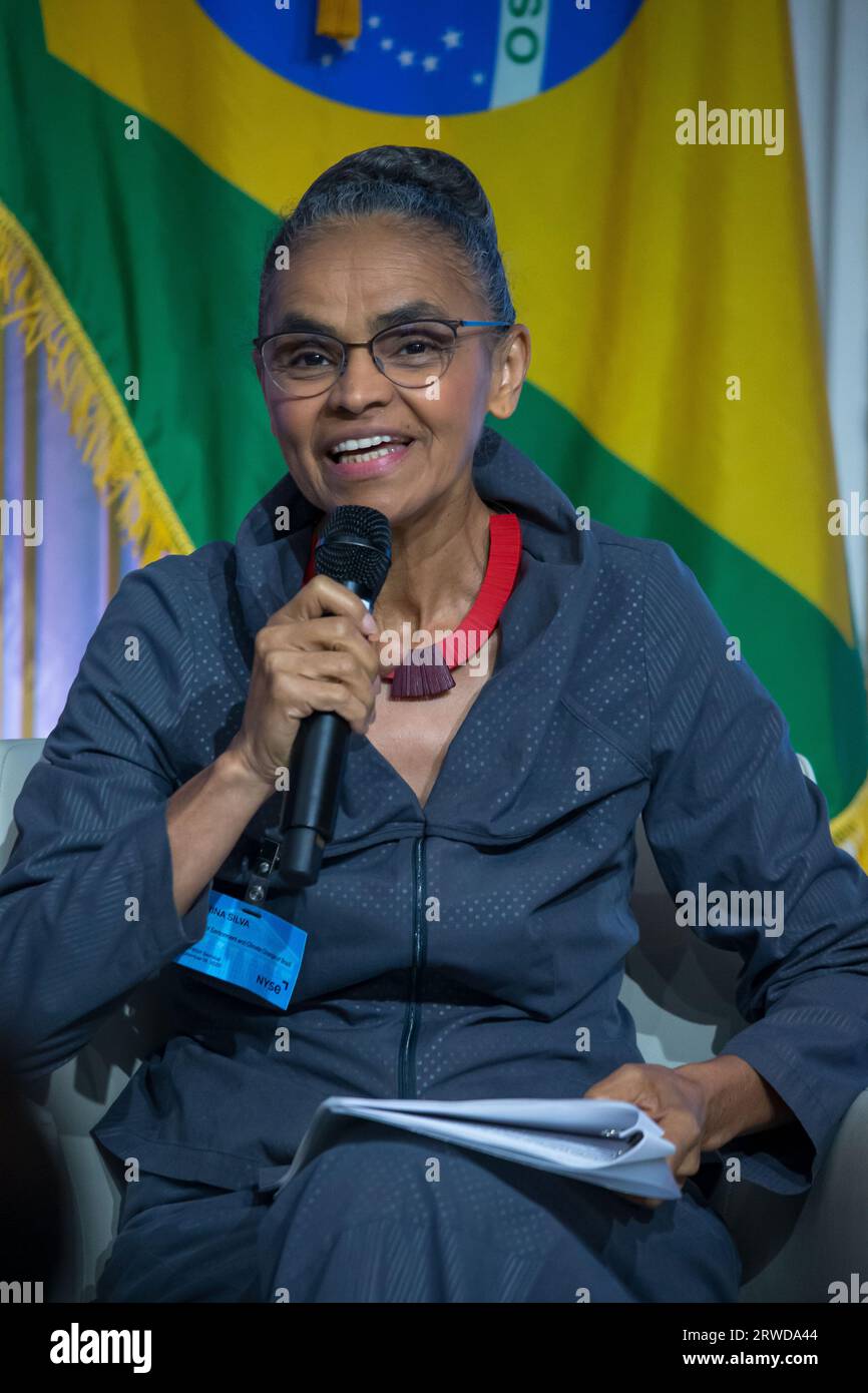 Brazilian Environment Minister Marina Silva during the first edition of ...