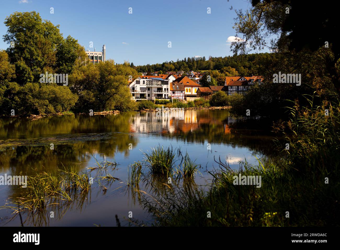 the river fulda in melsungen germany Stock Photo - Alamy