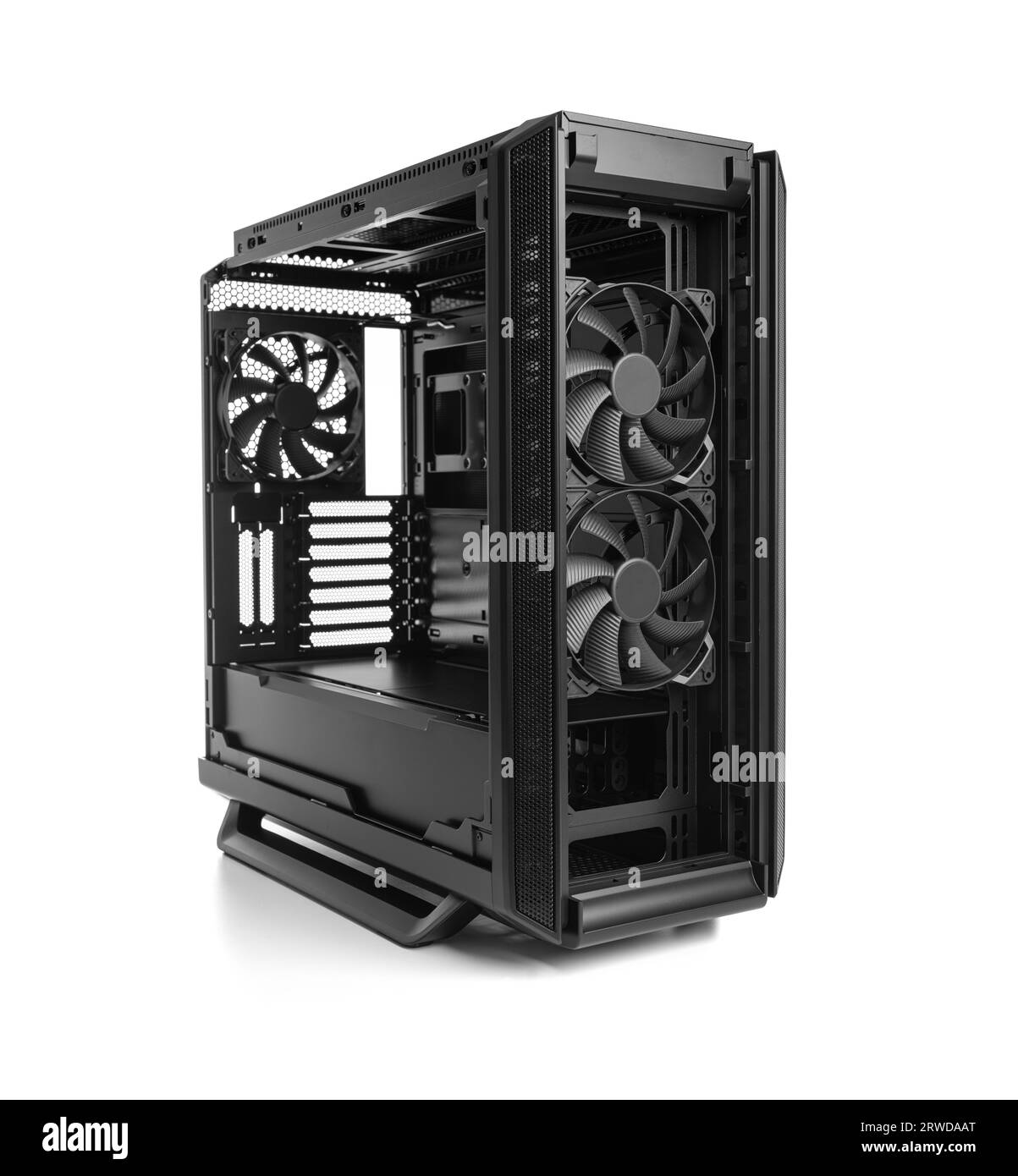 Open system unit case with fans of a personal computer Stock Photo - Alamy