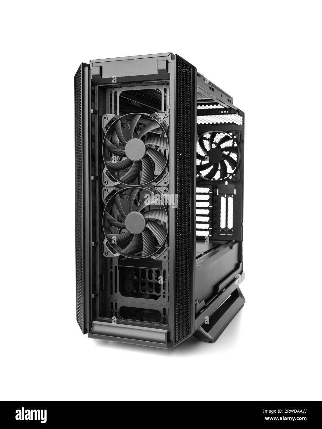 Open system unit case with fans of a personal computer Stock Photo - Alamy
