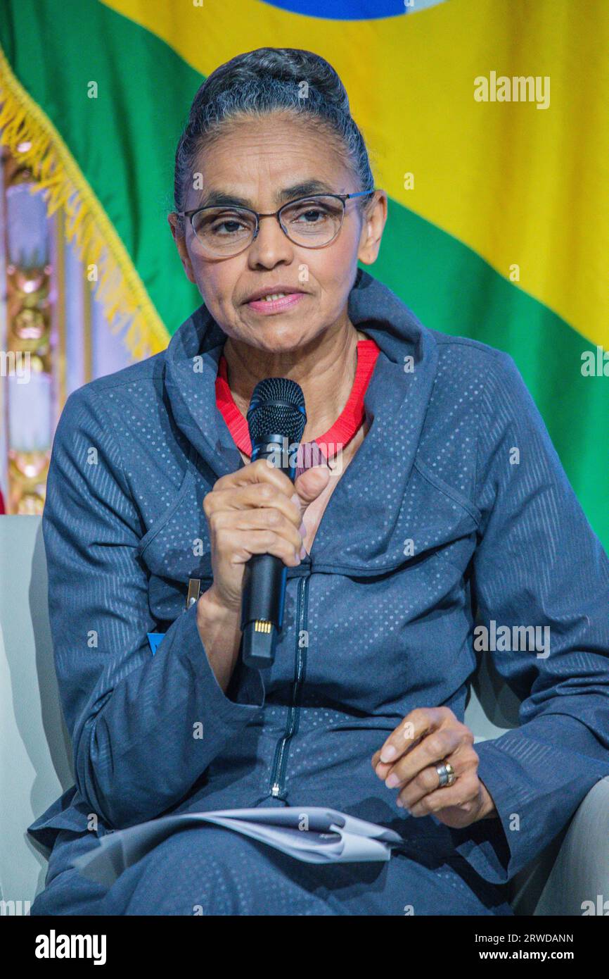 New York City, NY, USA. 18th Sep, 2023. Brazilian Environment Minister ...