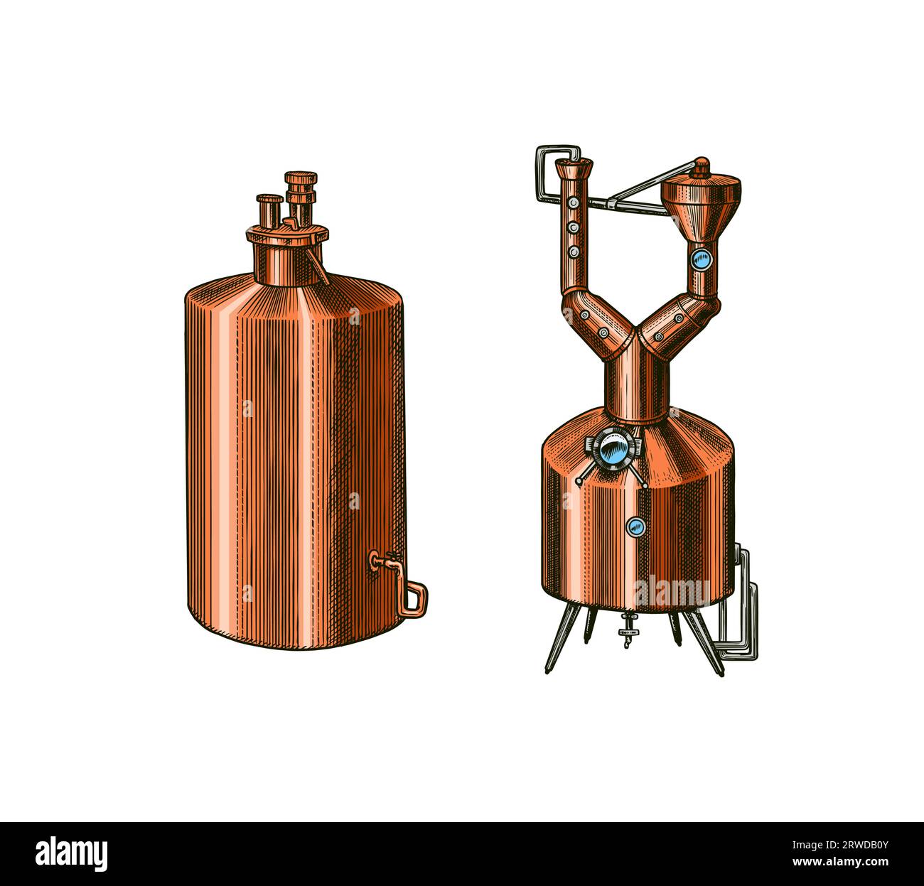 Pot still distillation Stock Vector Images - Alamy