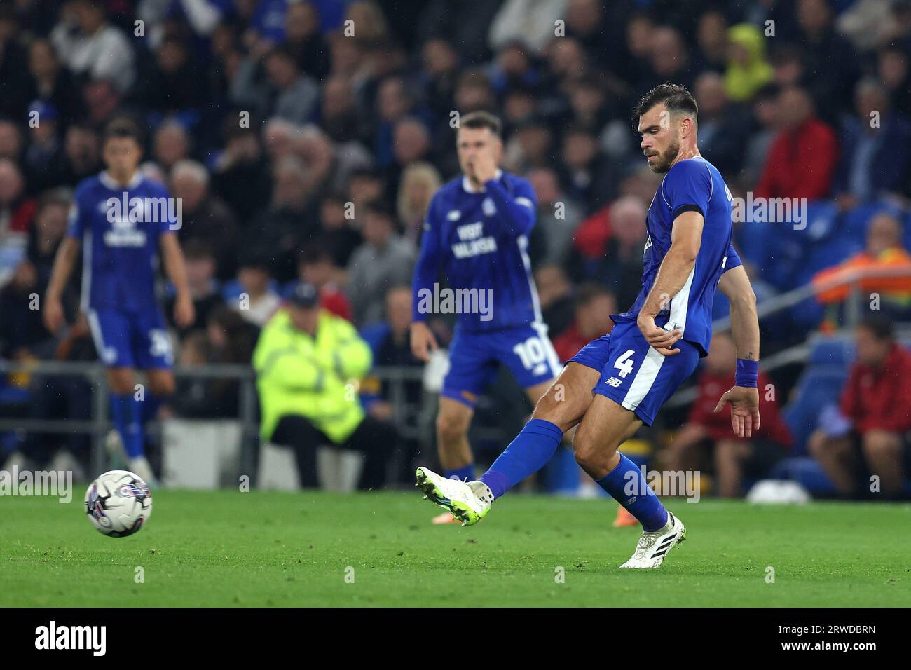 Cardiff, UK. 16th Sep, 2023. Dimitris Goutas of Cardiff City in action ...