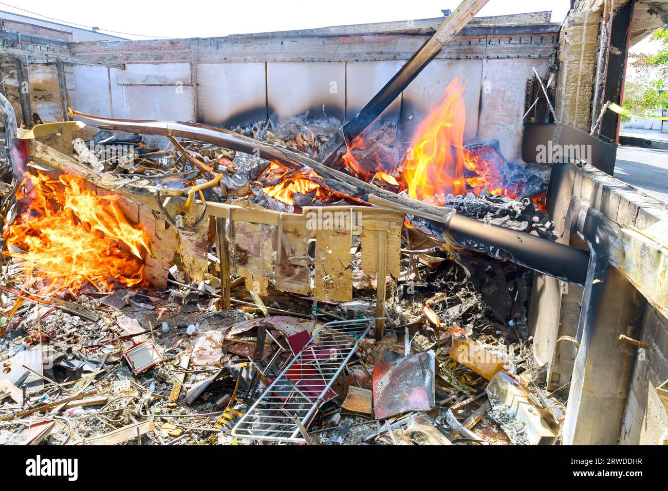 Blazing inferno reduces house to charred remains destroyed by fire it ...