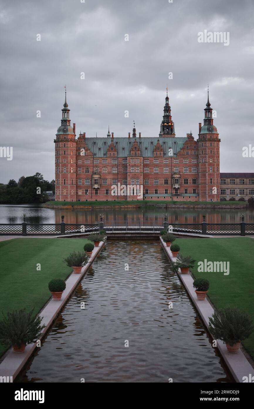Frederiksborg Castle in Hillerød Denmark, viewed from the Baroque ...