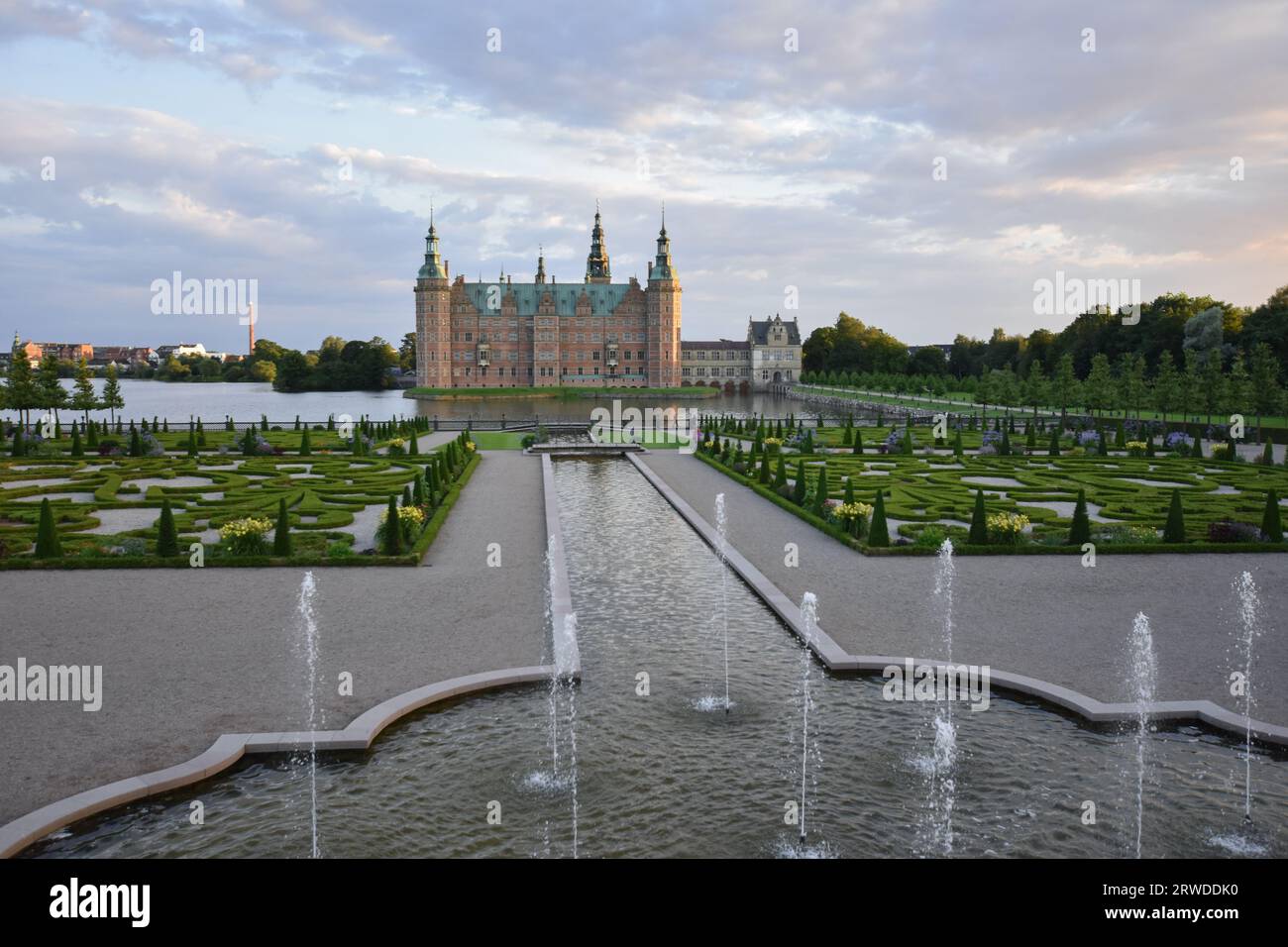 Frederiksborg Castle in Hillerød Denmark, viewed from the Baroque ...