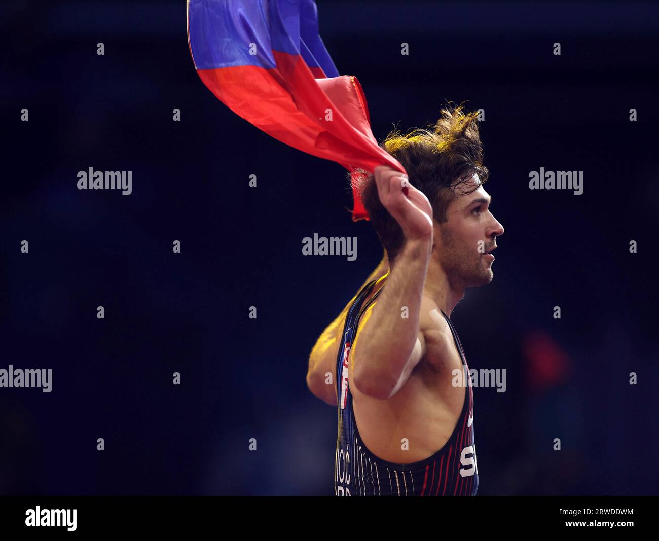 Stevan Andria Micic of Serbia reacts after winning the men's freestyle ...