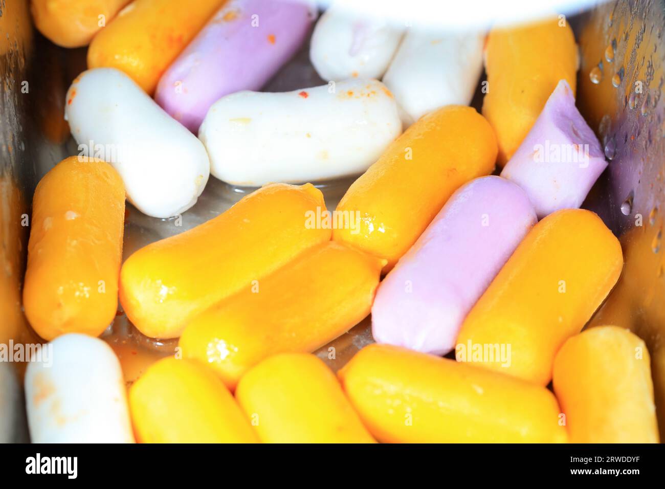 Chinese traditional food material - fried glutinous rice cakes Stock ...