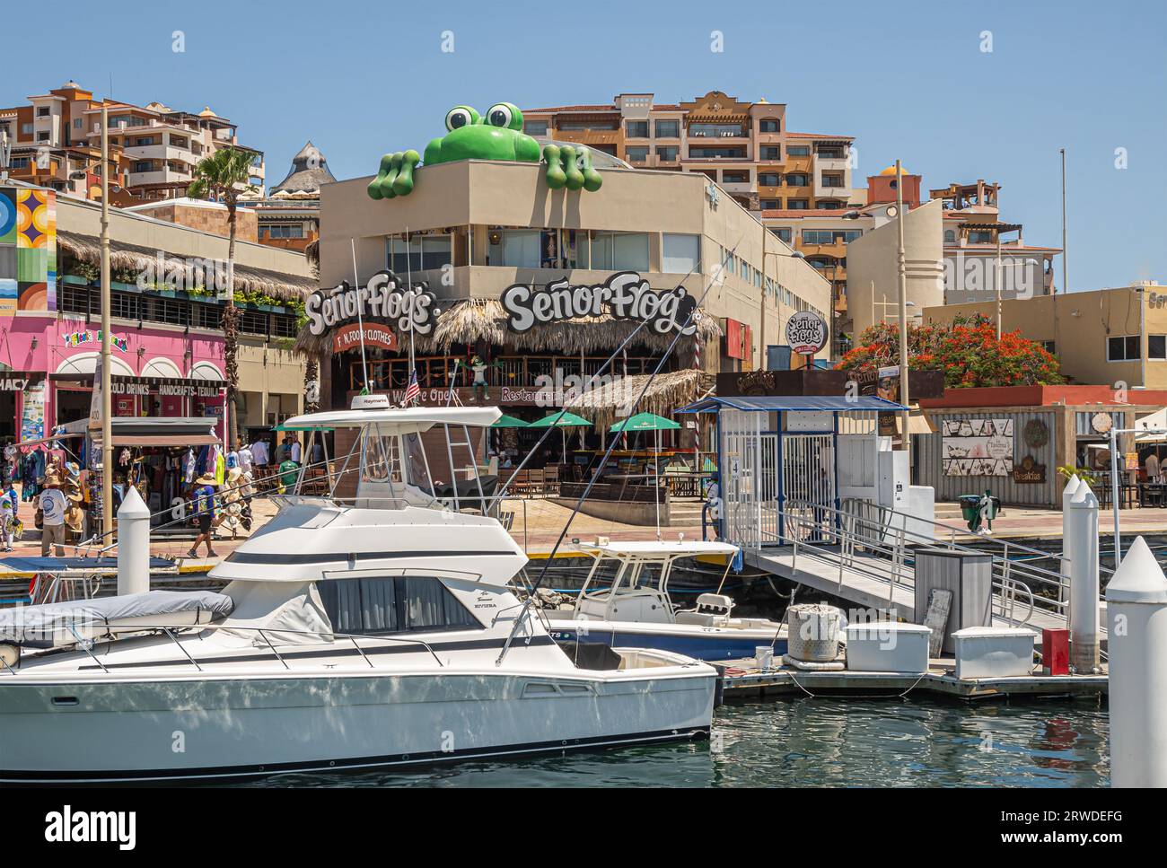 Mexico, Cabo San Lucas - July 16, 2023: Frontal view on Senor Frog bar ...