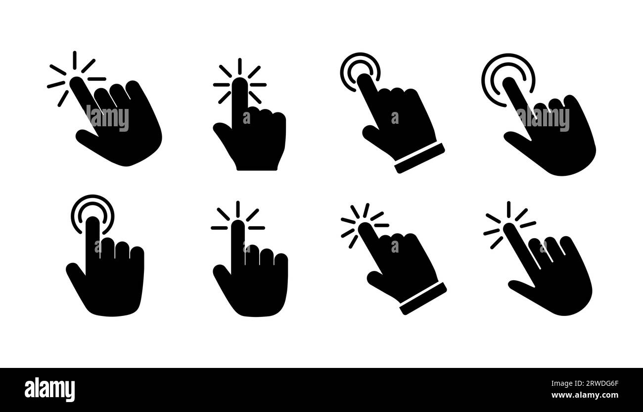 hand click icon vector. clicking finger icon. pointer icon Stock Vector ... hand click icon vector. clicking finger icon. pointer icon Stock Vector ...