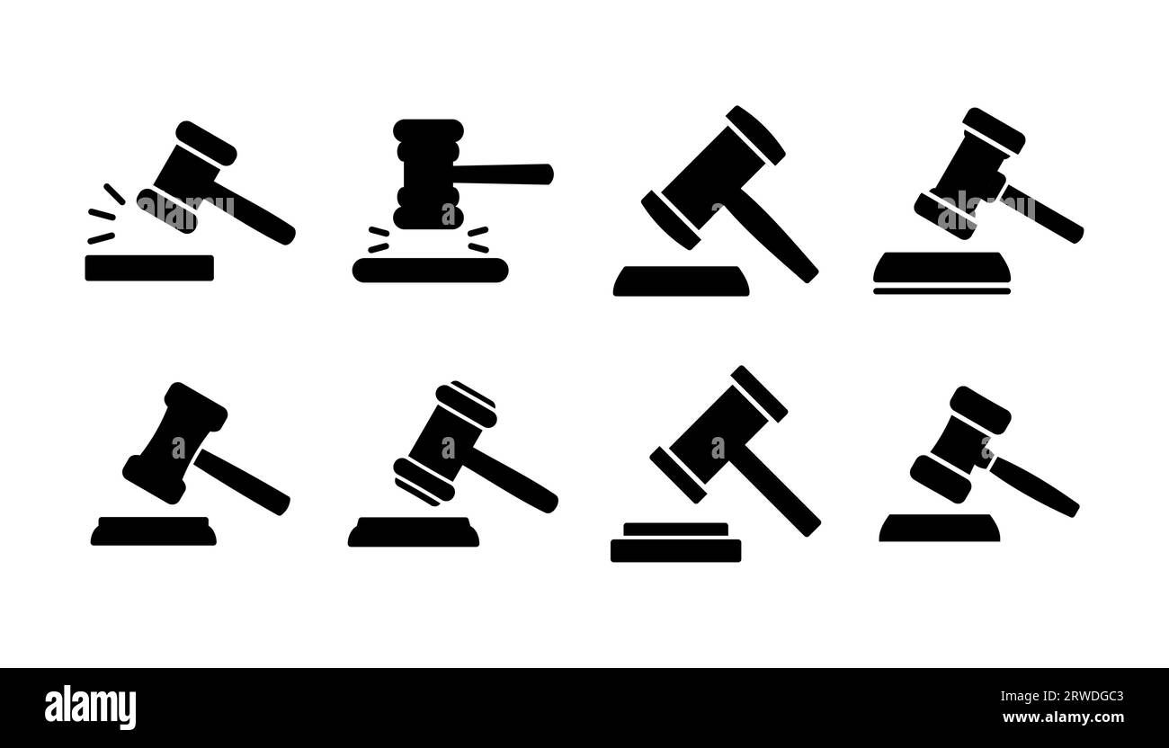 Gavel icon vector. judge gavel icon. auction hammer Stock Vector Image ...