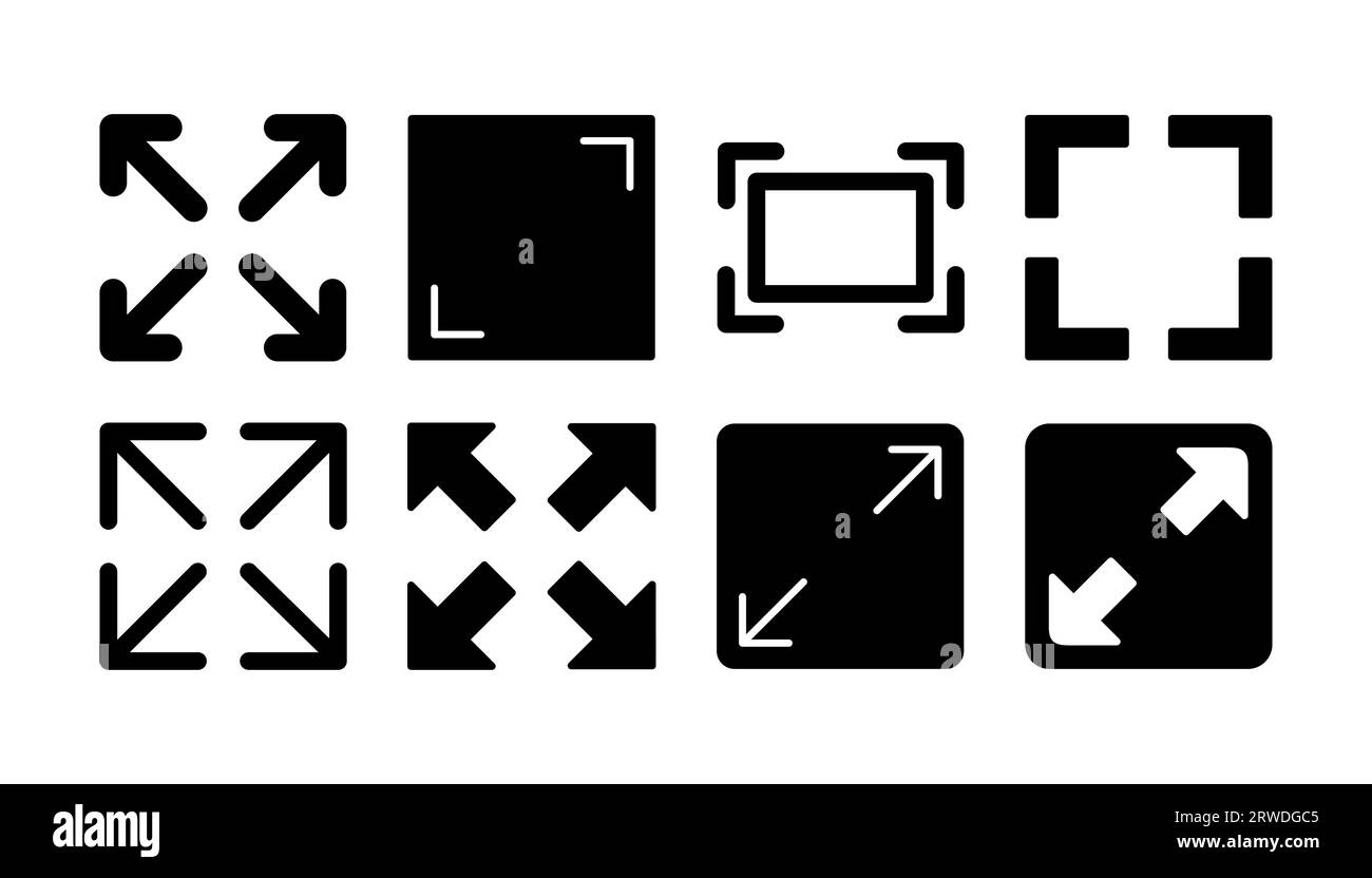 Fullscreen icon Stock Vector Images - Alamy