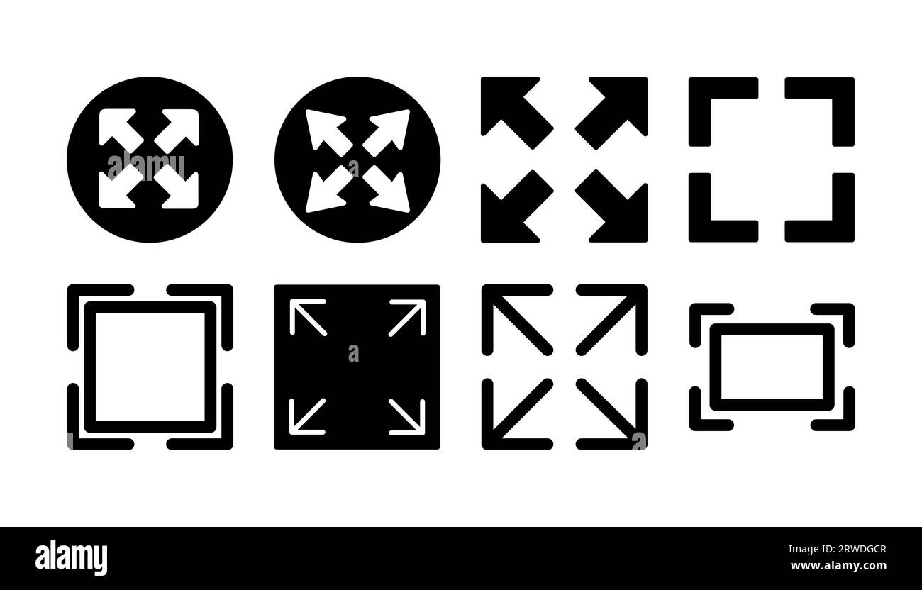 Fullscreen icon Stock Vector Images - Alamy