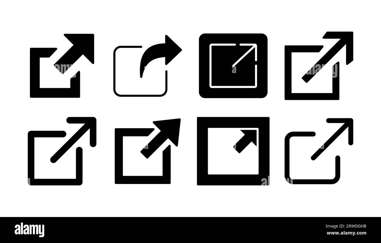 External link icon vector. hyperlink chain symbol. download, share ...