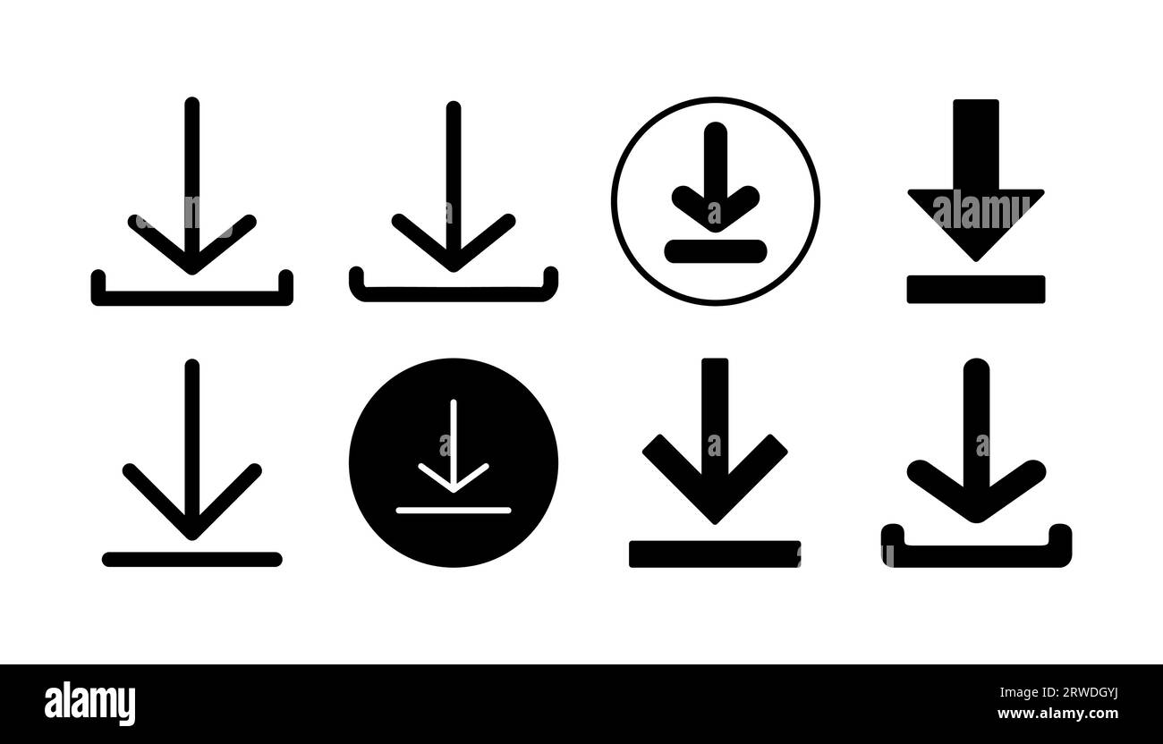 Download icon vector. Downloading vector icon Stock Vector Image & Art ...