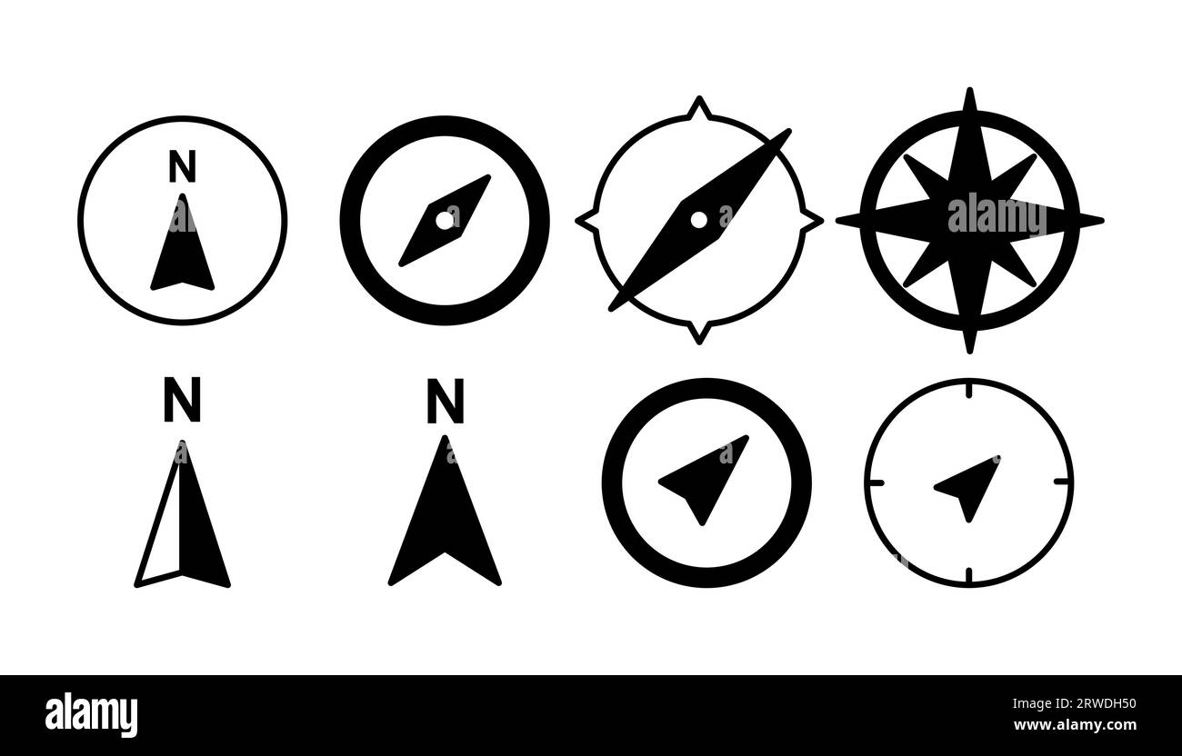 Compass icon vector. navigation icon Stock Vector Image & Art - Alamy