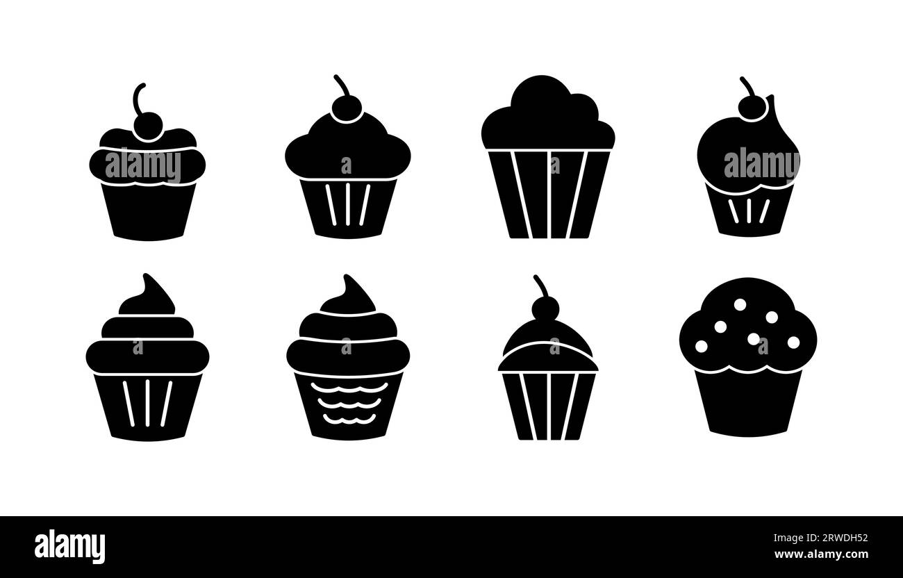 Cup cake icon vector. cake icon. bakery. muffin Stock Vector Image ...