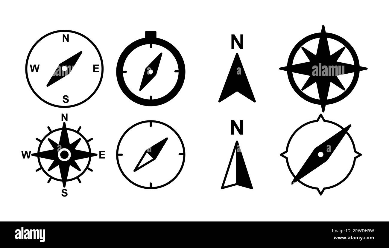 Compass icon vector. navigation icon Stock Vector Image & Art - Alamy
