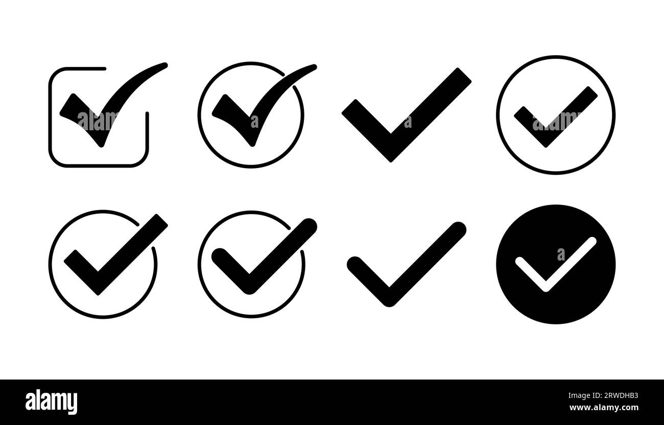 check icon vector. check mark icon. check list button icon Stock Vector Image & Art - Alamy