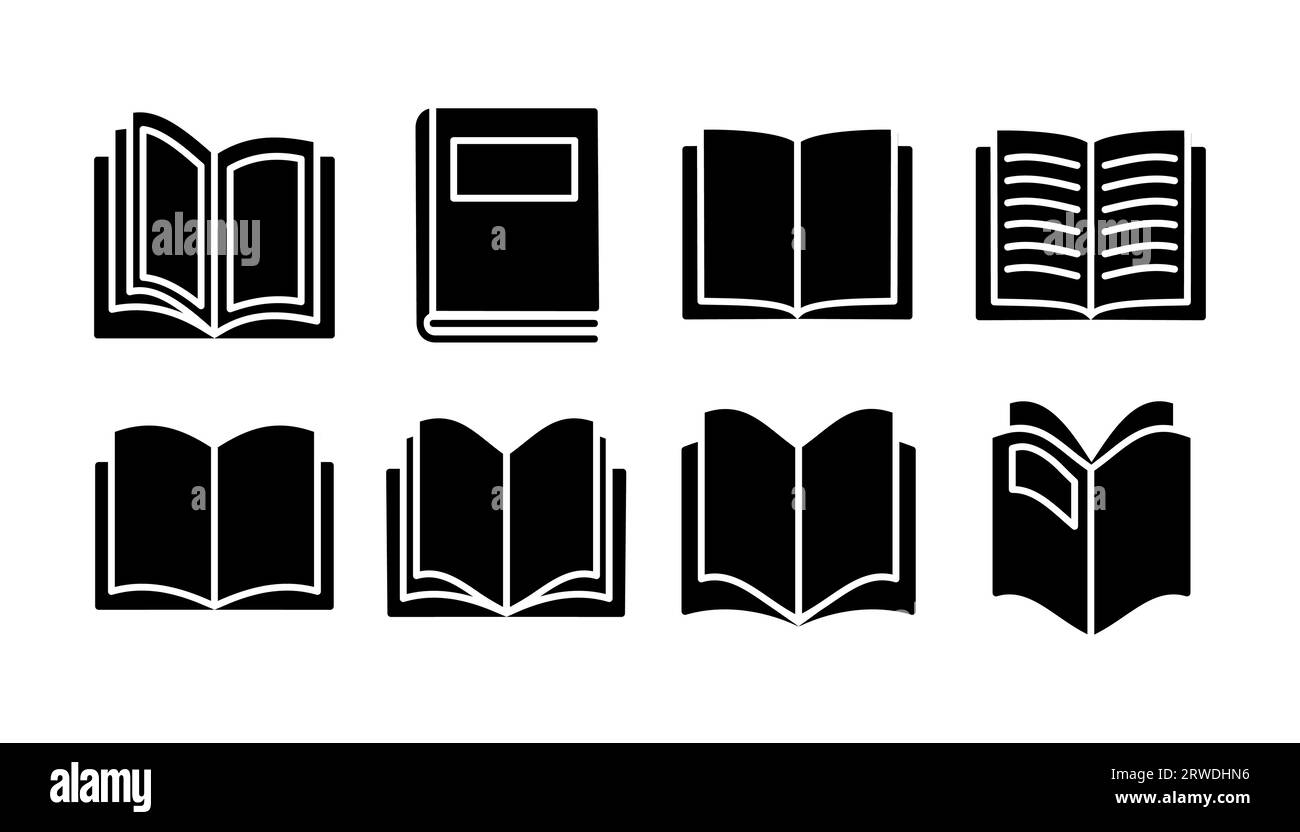 Book icon vector. Open book vector icon Stock Vector Image & Art - Alamy