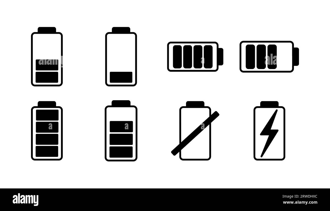 Battery icon vector. Battery charge indicator icon Stock Vector Image ...