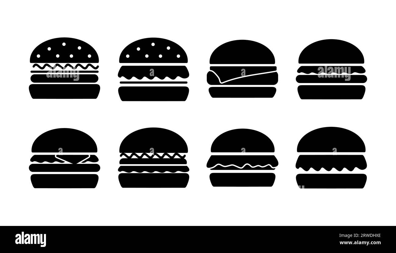 Burger icon vector. hamburger logo icon. fast food icon Stock Vector ...