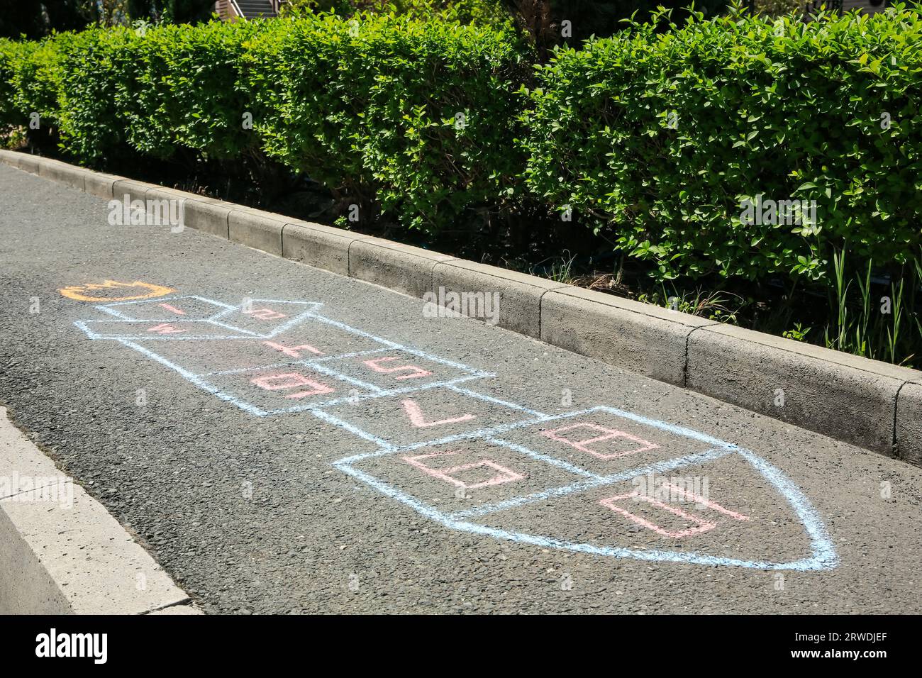 Hop scotch playground hi-res stock photography and images - Alamy