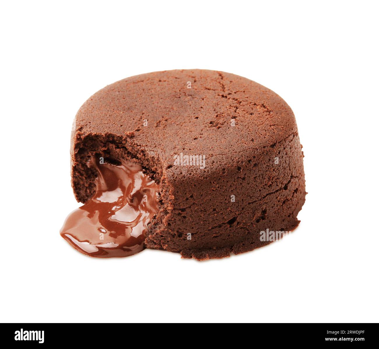 One delicious chocolate fondant isolated on white Stock Photo - Alamy