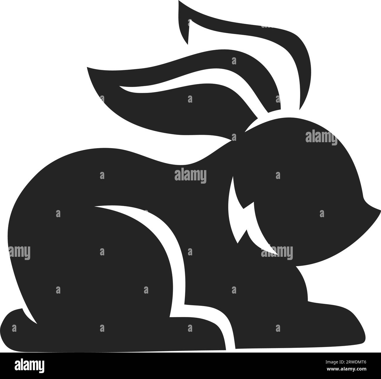 rabbit logo template Isolated. Brand Identity. Icon Abstract Vector ...