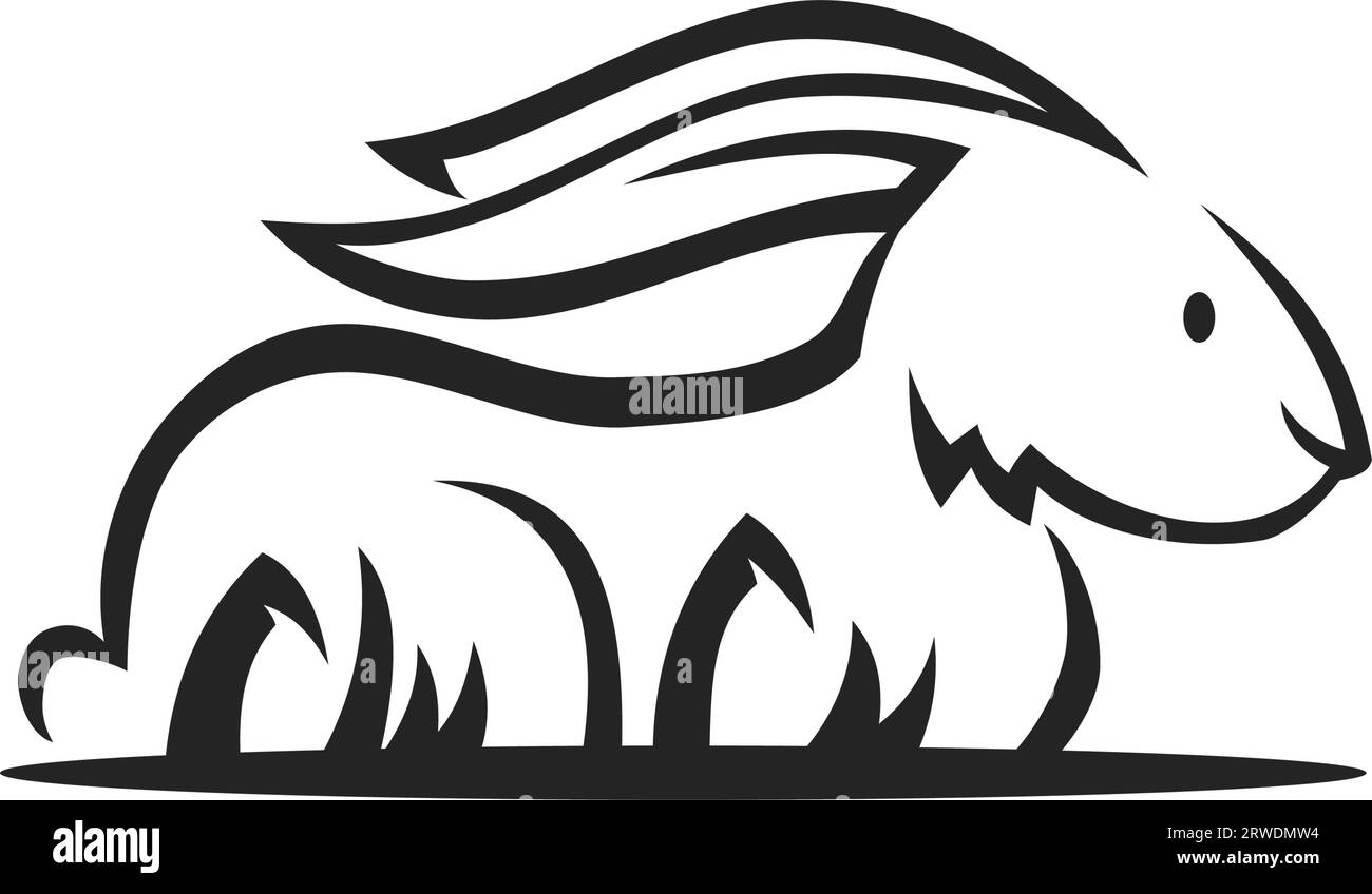 rabbit logo template Isolated. Brand Identity. Icon Abstract Vector ...