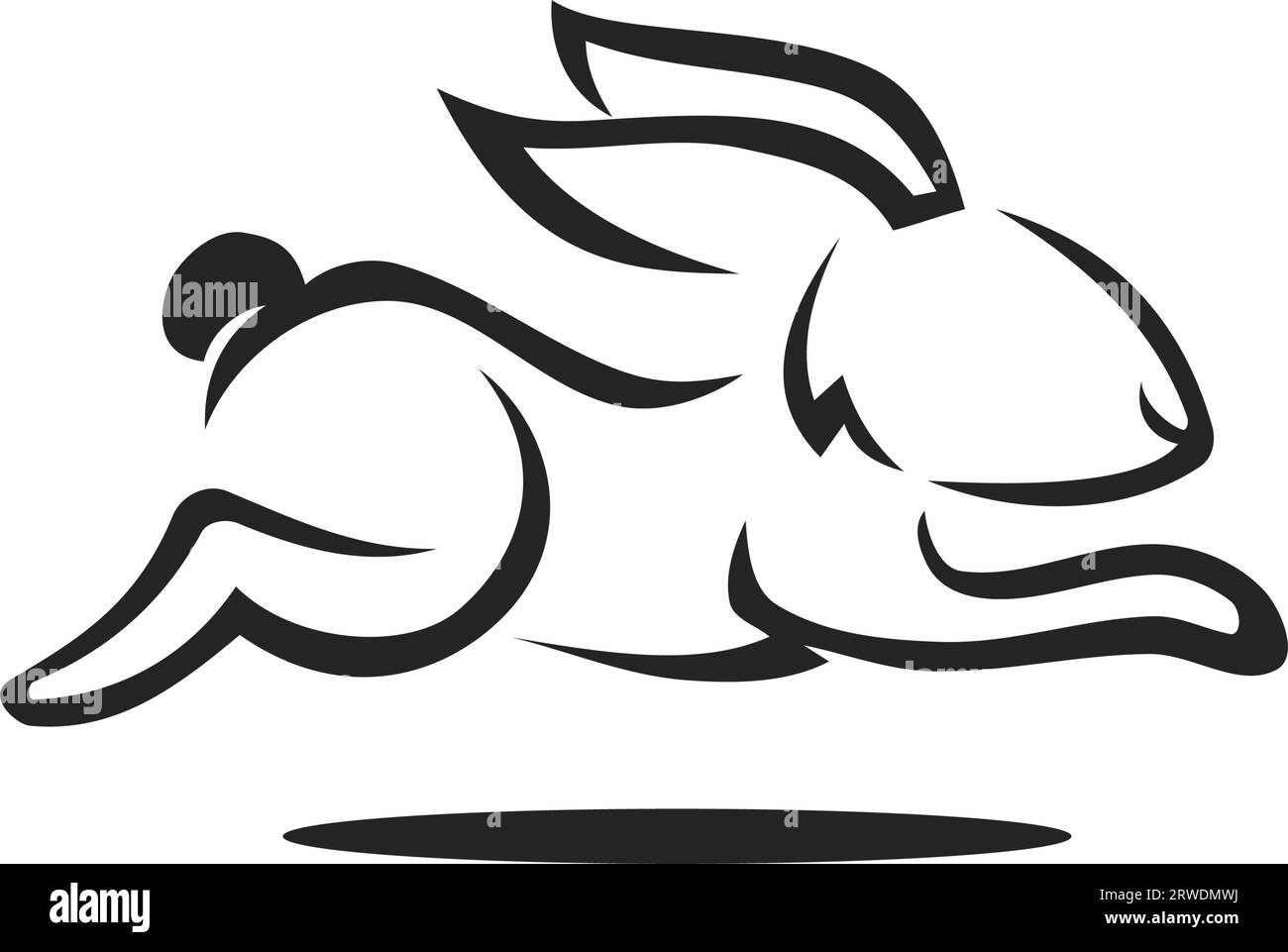 rabbit logo template Isolated. Brand Identity. Icon Abstract Vector ...