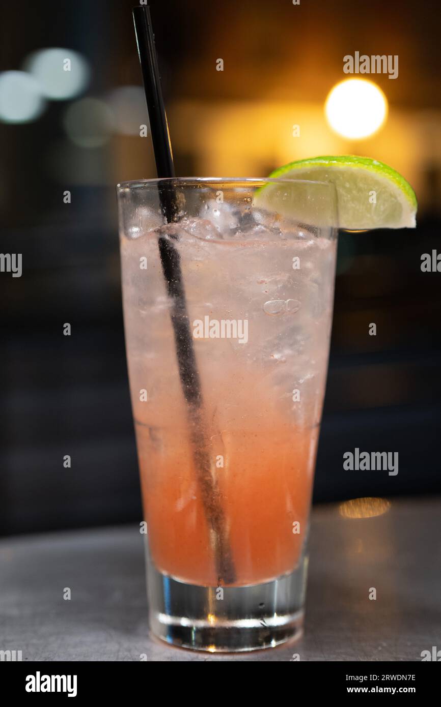 A Watermelon Mocktail at a Restaurant Stock Photo - Alamy