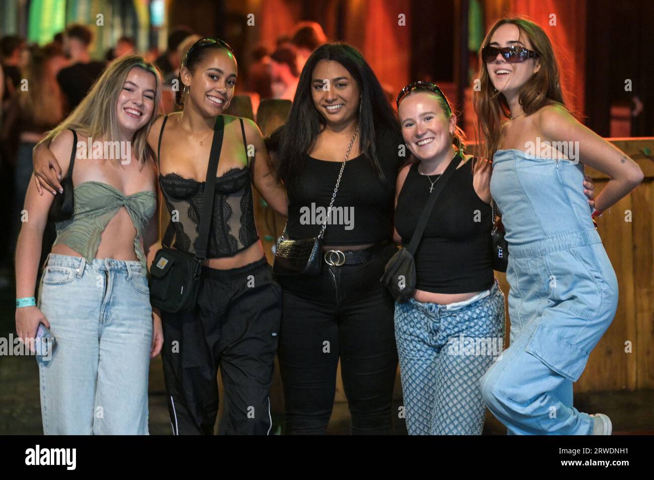 Broad Street, Birmingham, 18th September 2023 - Students waited to get ...
