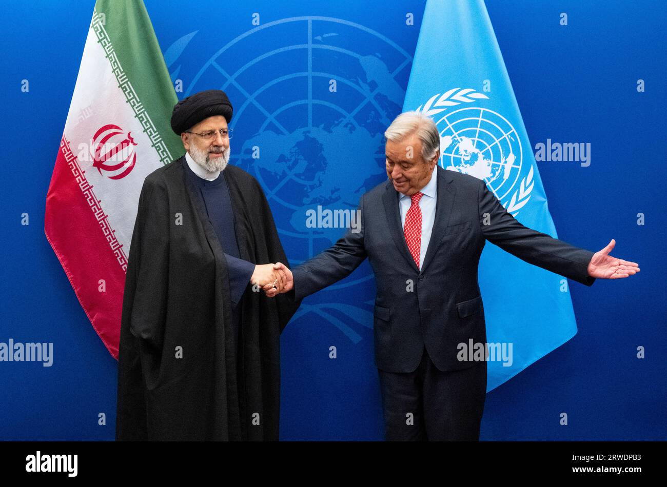 President of Iran Ebrahim Raisi meets with United Nations Secretary ...