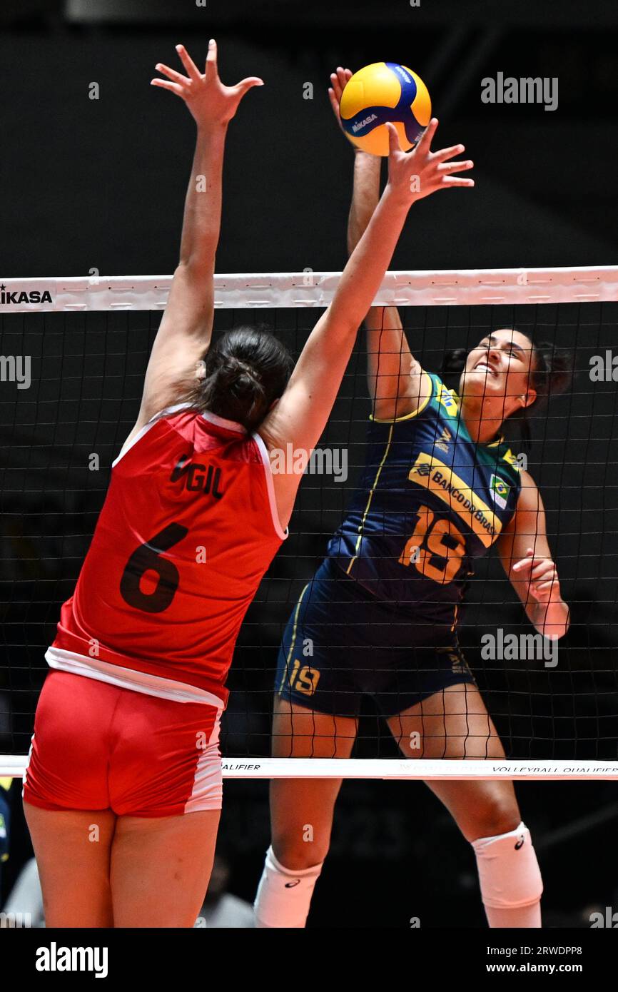 Tokyo, Japan. Credit: MATSUO. 17th Sep, 2023. (L-R) Vigil Aixa (PER), Lemes Santos Tainara (BRA ...