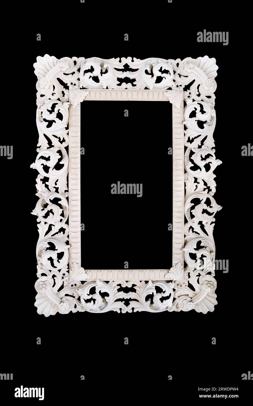 Luxury luxurious white color concrete limestone floral gothic wall ...
