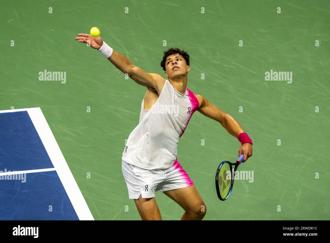 Ben Shelton (USA) competing in the Men's Singles Semi-finals at the ...