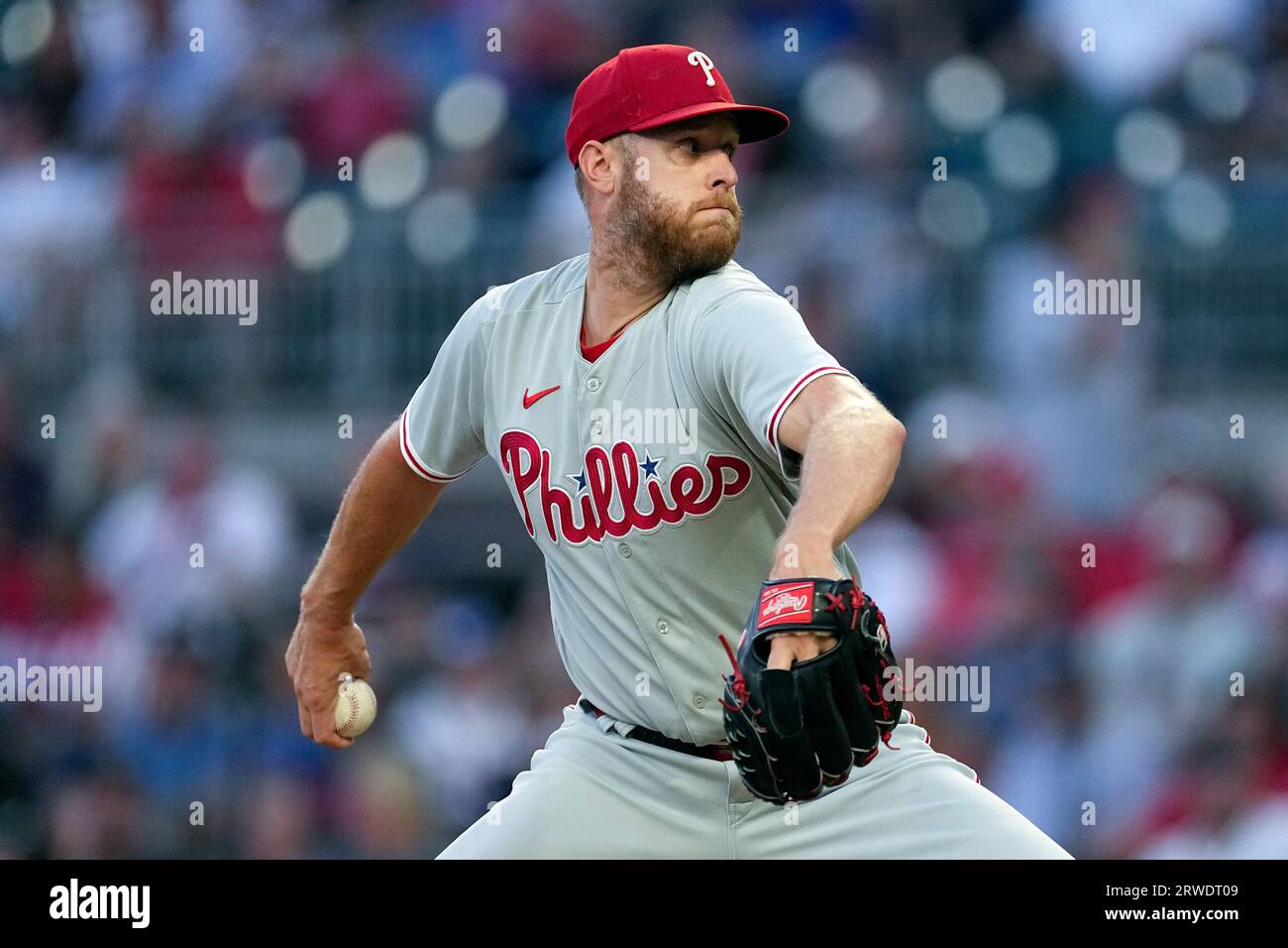 Philadelphia Phillies starting pitcher Zack Wheeler delivers to an ...